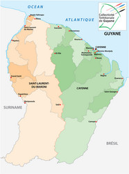 Outline map main french regional languages Vector Image