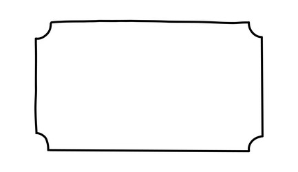 Doodle frames rectangle hand drawn borders Vector Image