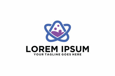 Innovation technology lab logo design Royalty Free Vector