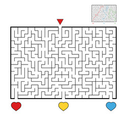 Abstract rectangular large maze game for kids Vector Image