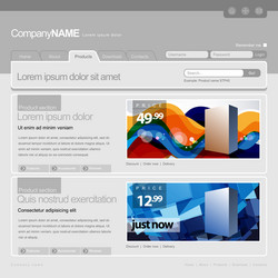 Gray website template 960 grid Royalty Free Vector Image