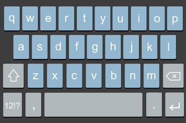 Smartphone keyboard alphabet buttons Royalty Free Vector