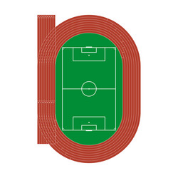 Cartoon running track stadium Royalty Free Vector Image