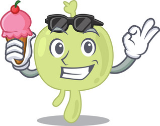 Cartoon design lymph node showing funny face Vector Image