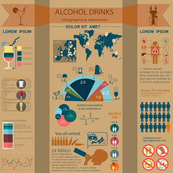 Alcohol drinks infographic Royalty Free Vector Image
