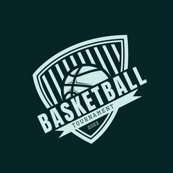 Basketball logo design template simple style Vector Image