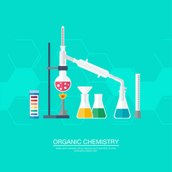 Chemical concept organic chemistry synthesis Vector Image