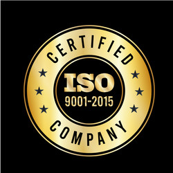 Iso certification logo Royalty Free Vector Image