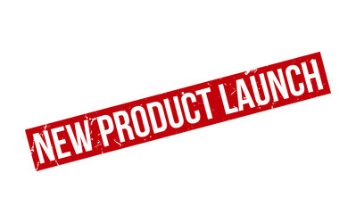 New product launch rubber stamp seal Royalty Free Vector