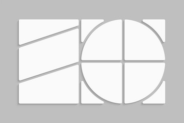 Template collage of seven frames images photo Vector Image