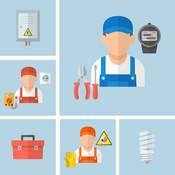 Electrician at work Royalty Free Vector Image - VectorStock