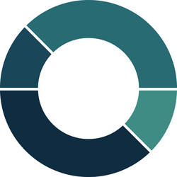 Blue green circle chart infographic template Vector Image