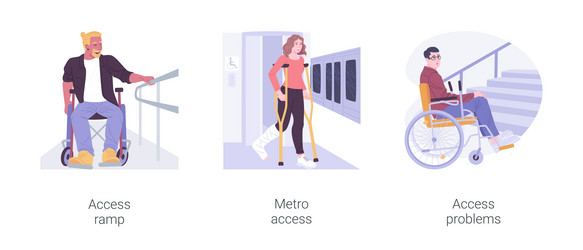 Access ramp isolated cartoon Royalty Free Vector Image