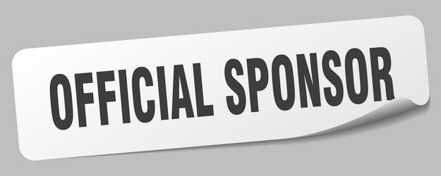 Official sponsor sticker label Royalty Free Vector Image