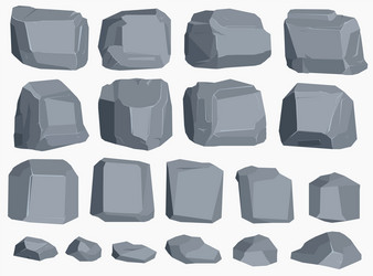 Rock stone set Royalty Free Vector Image - VectorStock