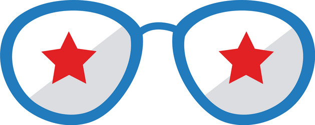 Sunglasses with stars degraded style Royalty Free Vector