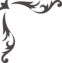 Corner border calligraphy line Royalty Free Vector Image