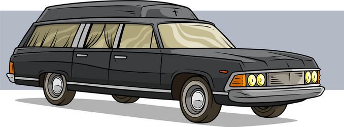 Hearse classic Royalty Free Vector Image - VectorStock