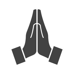 Folded hands icon image Royalty Free Vector Image