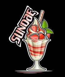 Logo for sundae Royalty Free Vector Image - VectorStock