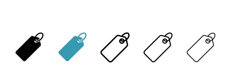 Price tag icon set special discount offer label Vector Image