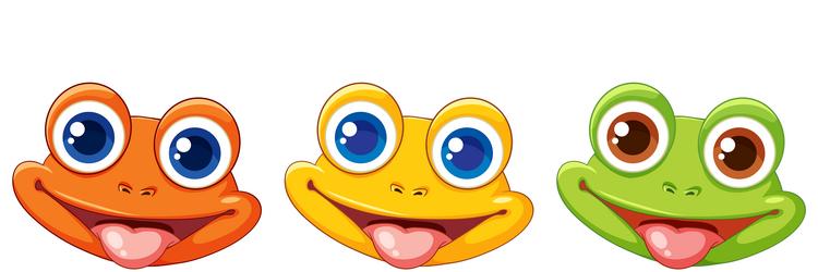 Cartoon yellow frog Royalty Free Vector Image - VectorStock
