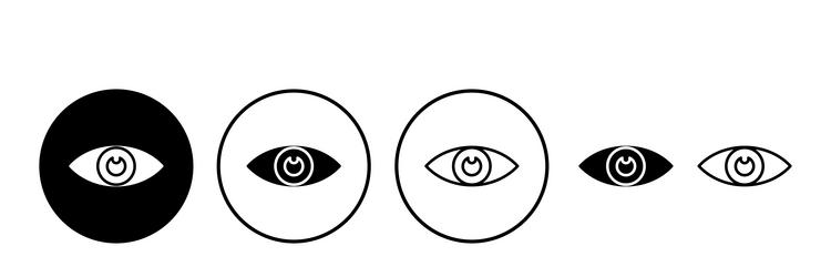 Eye icon look and vision icon eye icon Royalty Free Vector