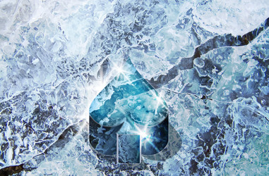 Ice poker hearts card xmas background Royalty Free Vector