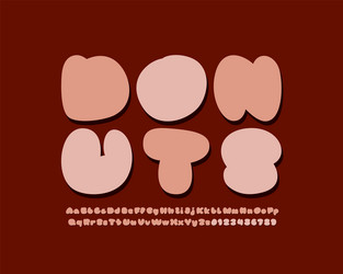 Comic font puffy alphabet in the cartoon style Vector Image