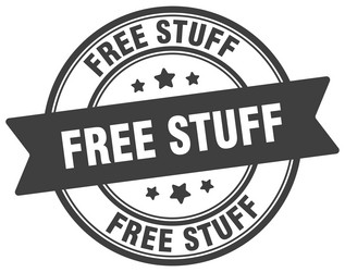 Free stuff stamp label on transparent Royalty Free Vector