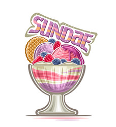 Logo for sundae Royalty Free Vector Image - VectorStock