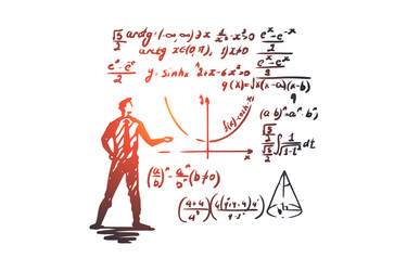 School education student life concept sketch Vector Image