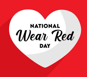 National wear red day february 2th Royalty Free Vector Image