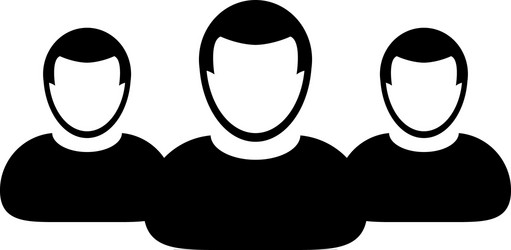 Group of Four People Icon Royalty Free Vector Image