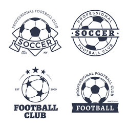 Set of the football labels emblems and design Vector Image