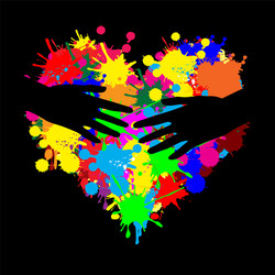 Paint Splatter Heart Vector Images (over 1,400)