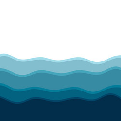 Sea waves flat style Royalty Free Vector Image