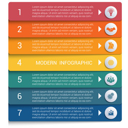 Color table infographics Royalty Free Vector Image