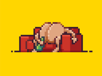 Pixel Couch Vector Images (over 200)