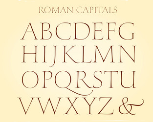 Roman capitals Royalty Free Vector Image - VectorStock
