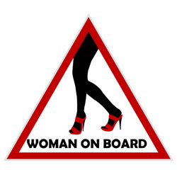 Blonde on board sign Royalty Free Vector Image