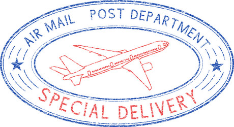 Red post mark Royalty Free Vector Image - VectorStock