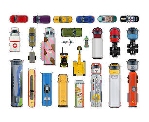 Colorful heavy loader drawings Royalty Free Vector Image