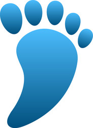 Colorful foot plam abstract logo design template Vector Image