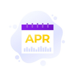 Apr icon annual percentage rate line Royalty Free Vector