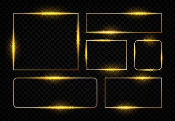 Neon frame background colorful shiny border Vector Image