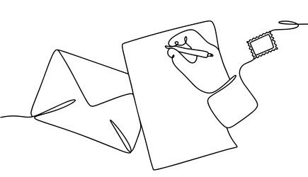 Bullying color hands one line Royalty Free Vector Image