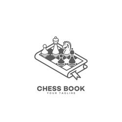 Chess book logo Royalty Free Vector Image - VectorStock