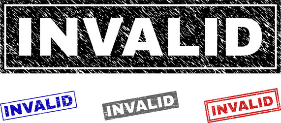 Grunge void textured rectangle watermarks Vector Image