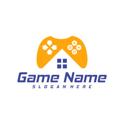 House game logo template joystick design icon Vector Image